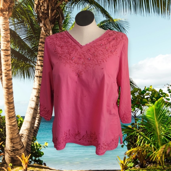 Fashion Bug | Tops | Y2k Pink Bohemian Top | Poshmark